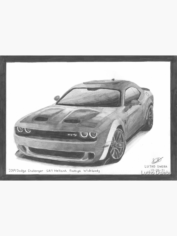"Dodge Challenger SRT Hellcat Redeye Widebody (2019)" Art Print for ...