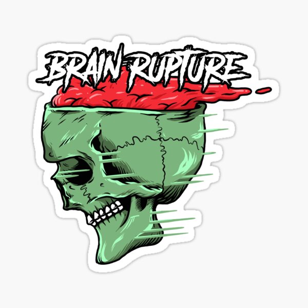"Brain Rupture" Sticker by phsycartwork | Redbubble