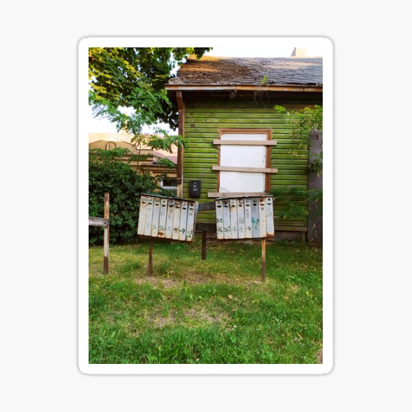"Old post box in Lithuania" Sticker for Sale by gintarebo | Redbubble