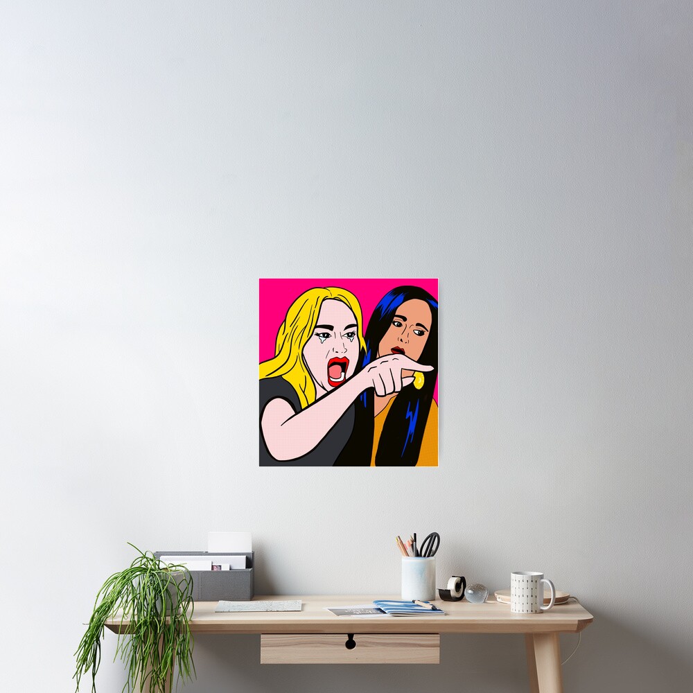 "Crying Woman Pointing Meme Pop Art" Poster by Markiroll | Redbubble