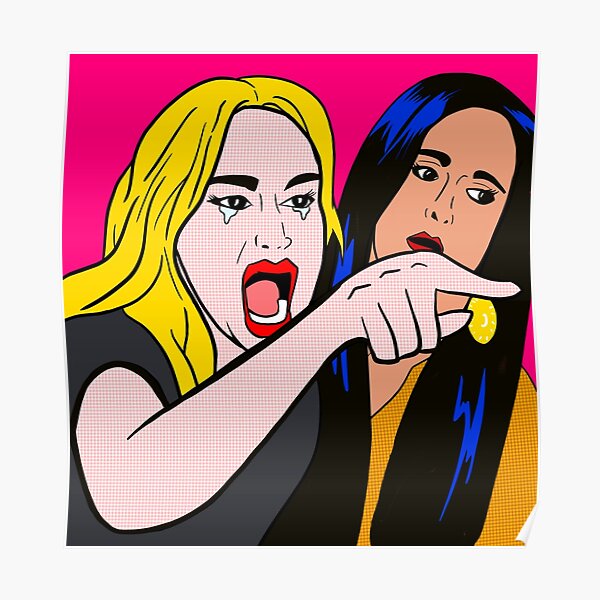 "Crying Woman Pointing Meme Pop Art" Poster by Markiroll | Redbubble