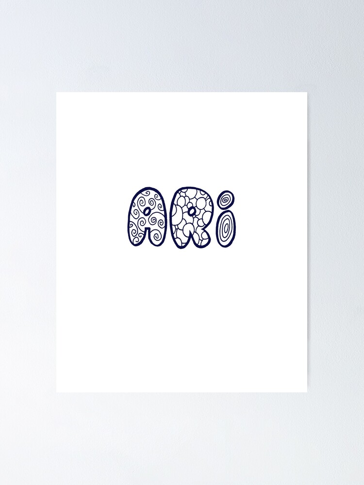 "ARI - Nametag for ARI Signature in Dark Blue" Poster by industrygemma ...