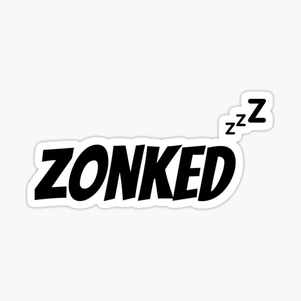 "Zonked" Sticker for Sale by SymbolicDesigns | Redbubble