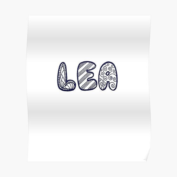 "LEA - Nametag for LEA Signature in Dark Blue" Poster for Sale by ...