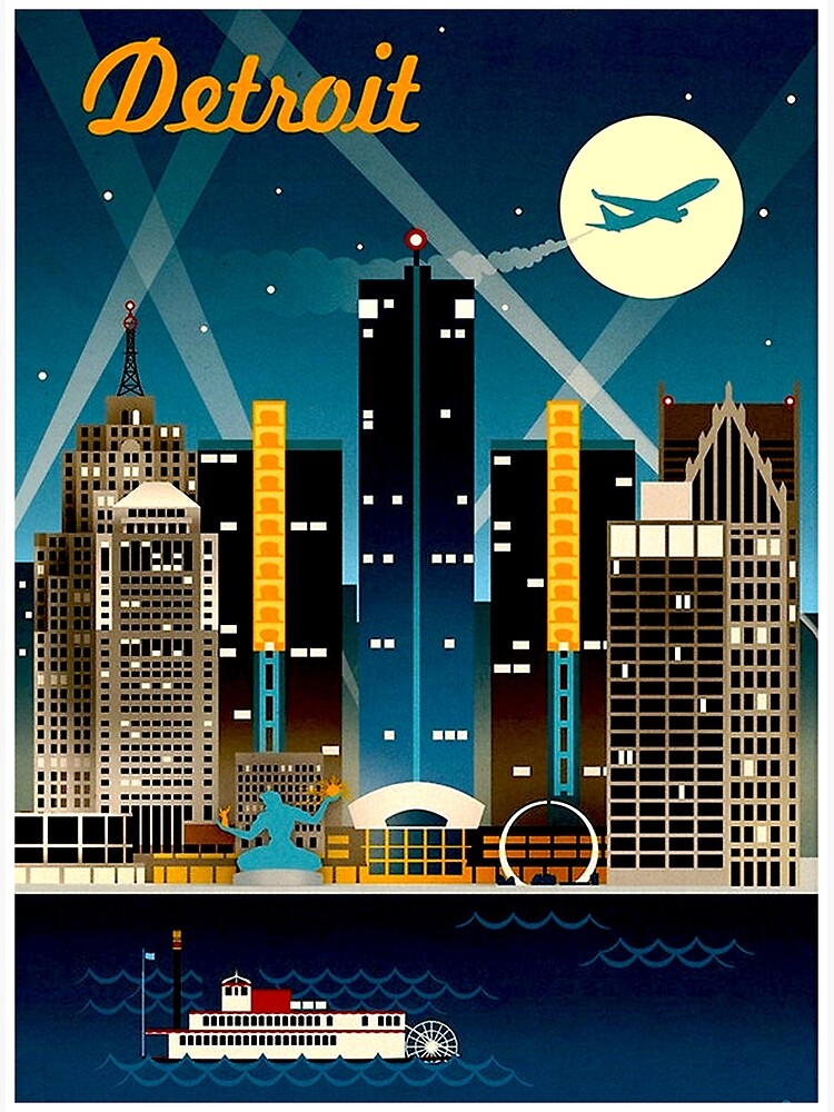 "DETROIT : Vintage Travel and Tourism Advertising Print" Poster for ...
