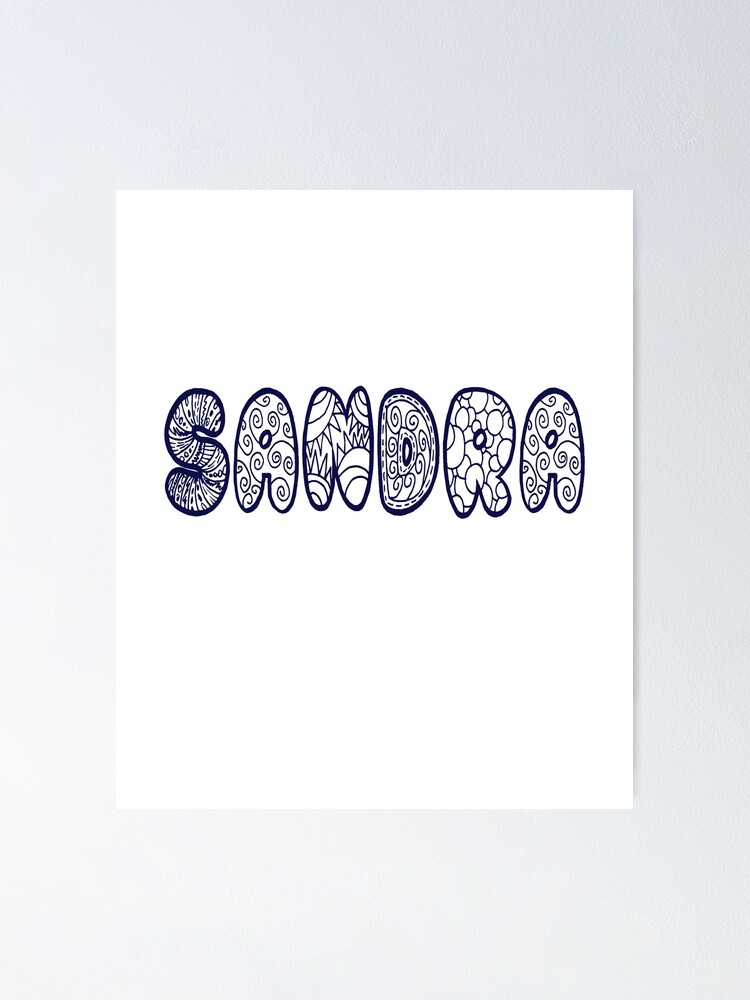 "SANDRA - Nametag for SANDRA Signature in Dark Blue" Poster for Sale by ...