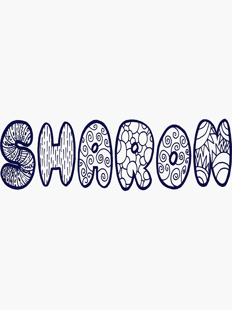 "SHARON - Nametag for SHARON Signature in Dark Blue" Sticker by ...