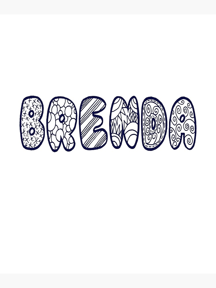 "BRENDA - Nametag for BRENDA Signature in Dark Blue" Poster by ...