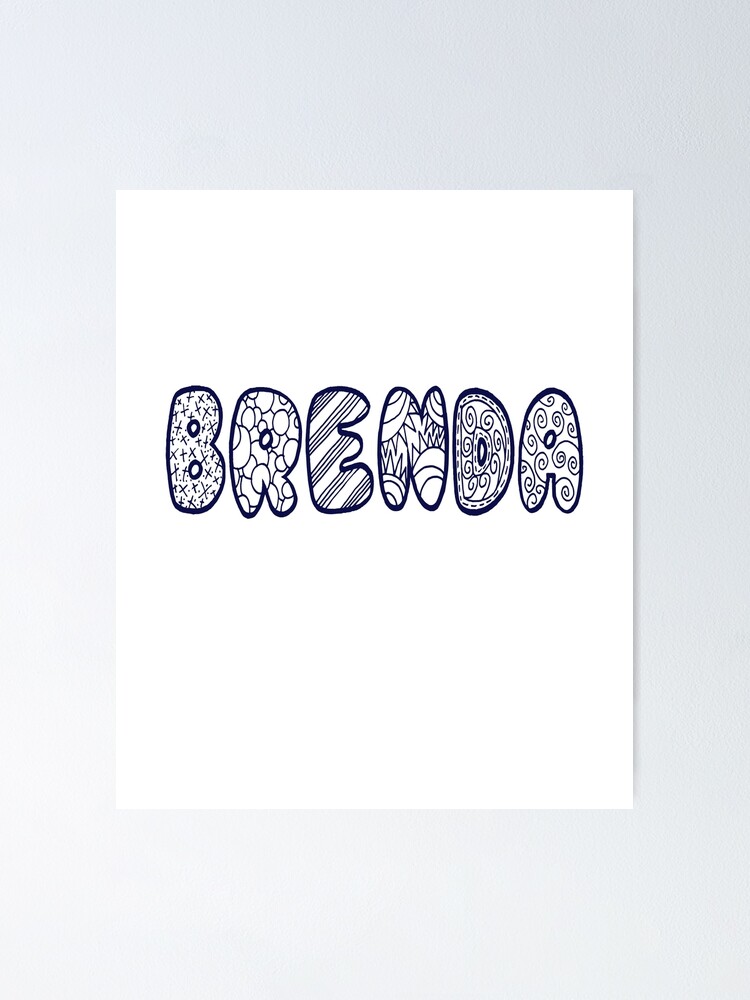 "BRENDA - Nametag for BRENDA Signature in Dark Blue" Poster by ...