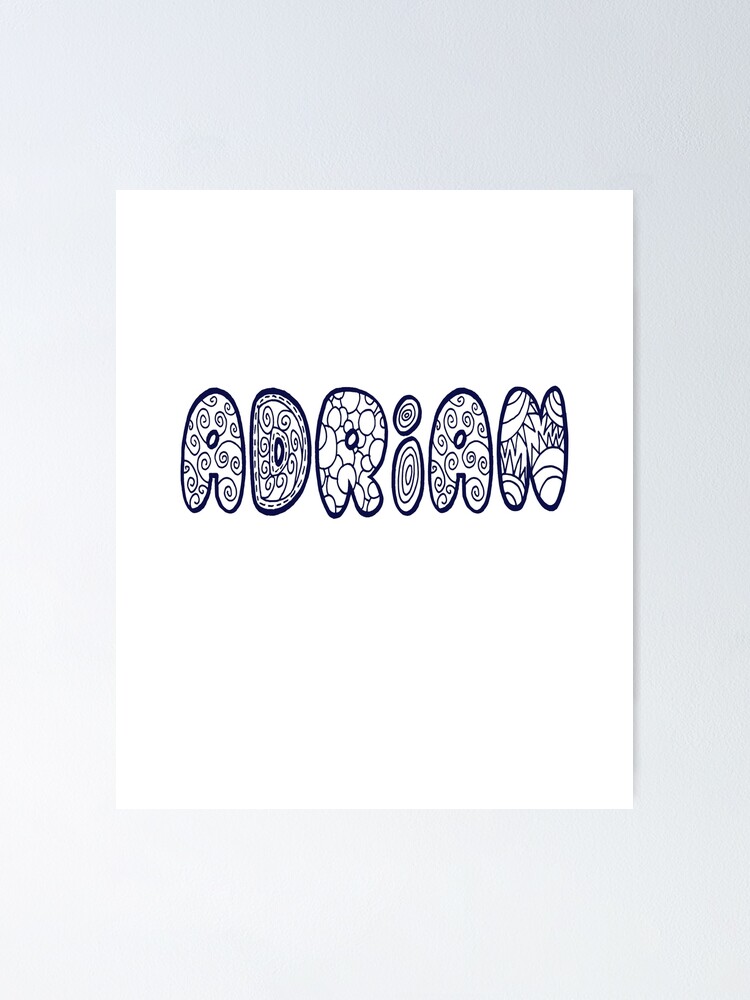 Póster «ADRIAN - Etiqueta de identificación para la firma ADRIAN en ...