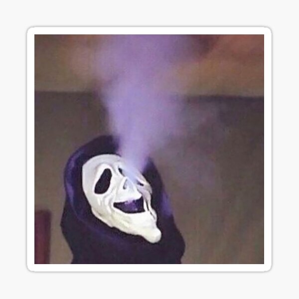 "Scream Smoking" Sticker for Sale by Middygiddy | Redbubble
