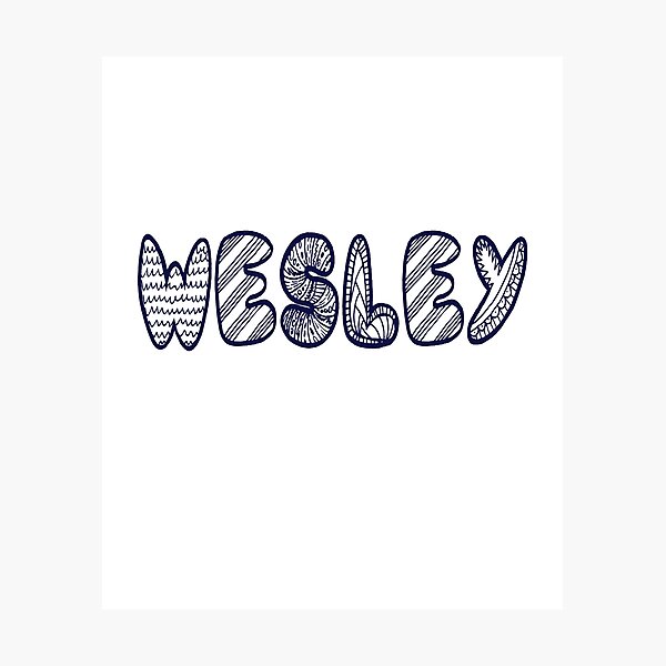 Lámina fotográfica «WESLEY - Etiqueta de identificación para WESLEY ...