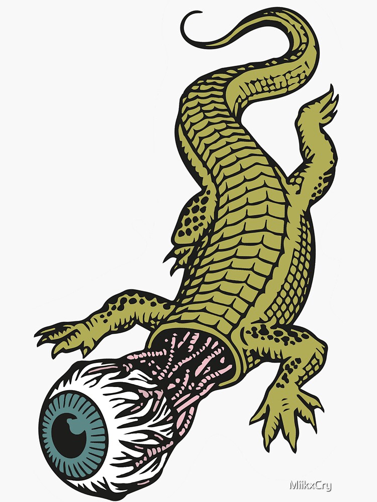 "Cursed Crocodile" Sticker for Sale by MiikxCry | Redbubble