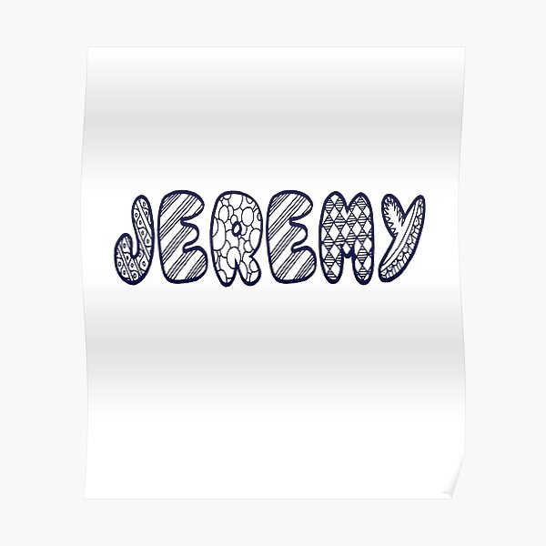 Póster «JEREMY - Placa con el nombre de JEREMY Signature en azul oscuro ...