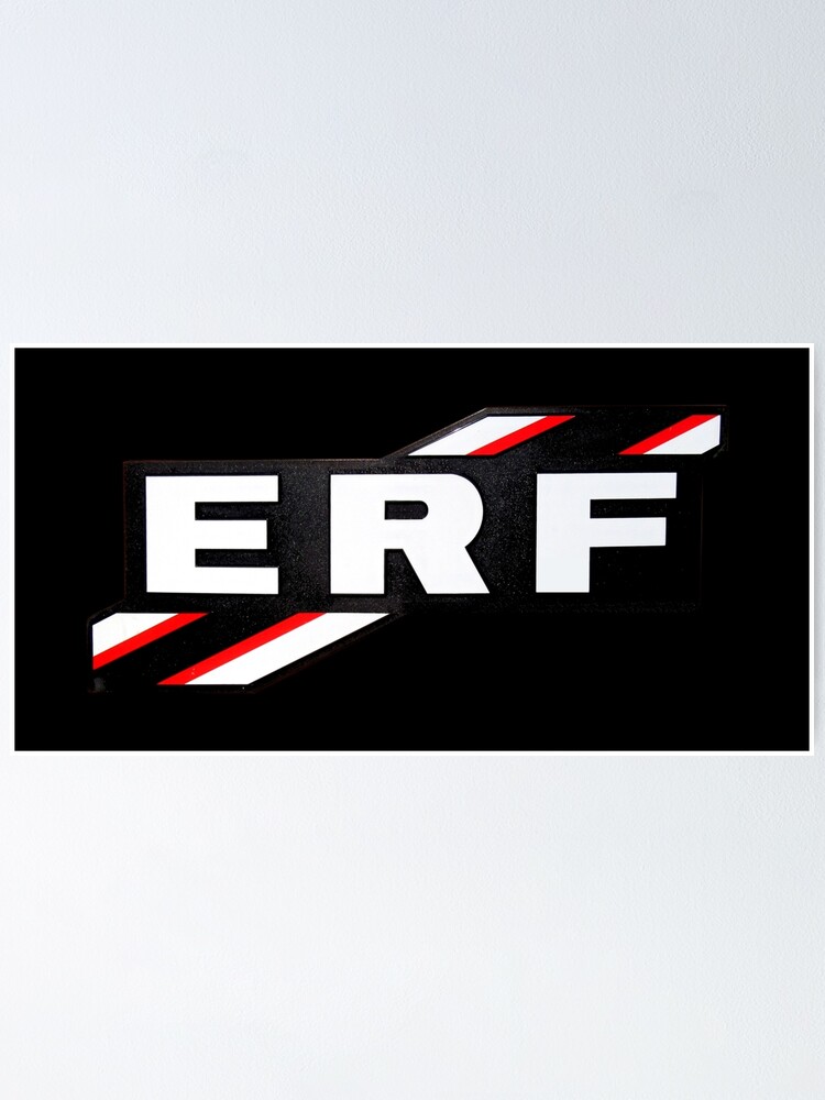 "ERF vintage lorry logo" Poster for Sale by soitwouldseem | Redbubble