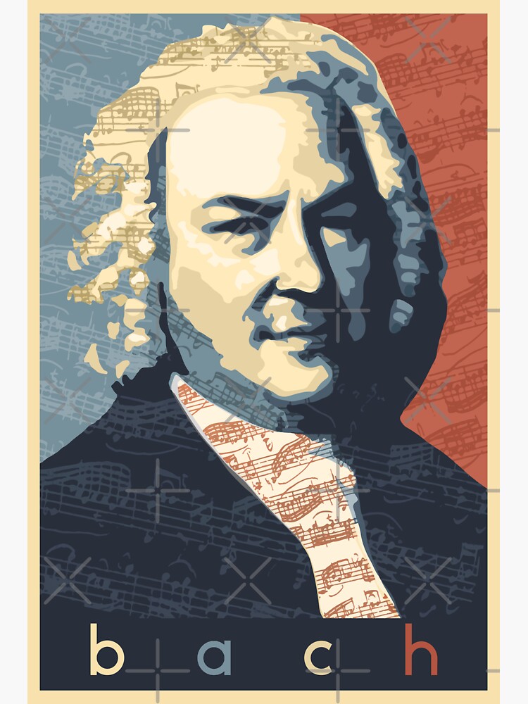 "Bach" Sticker for Sale by SUCHDESIGN | Redbubble