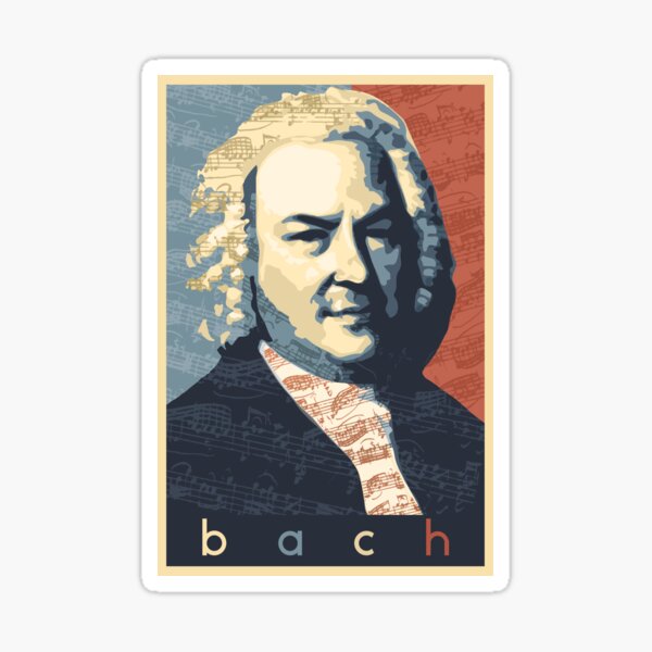 "Bach" Sticker for Sale by SUCHDESIGN | Redbubble