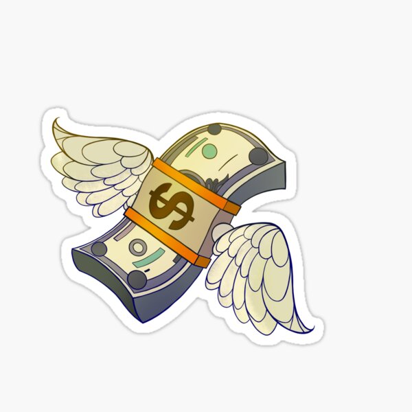 "Cartoon Flying Dollars Pattern." Sticker for Sale by Violonchella ...