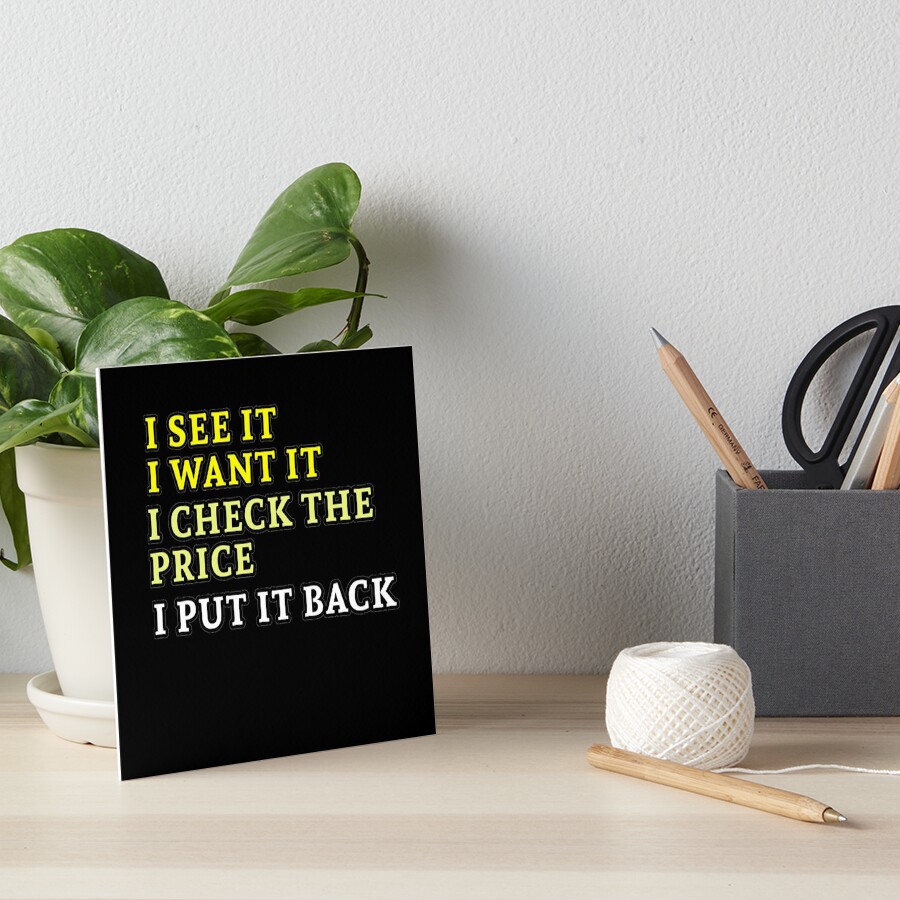 "ICH SEHE ES ICH WILL ES ICH ÜBERPRÜFE DEN PREIS ICH HABE ES ...