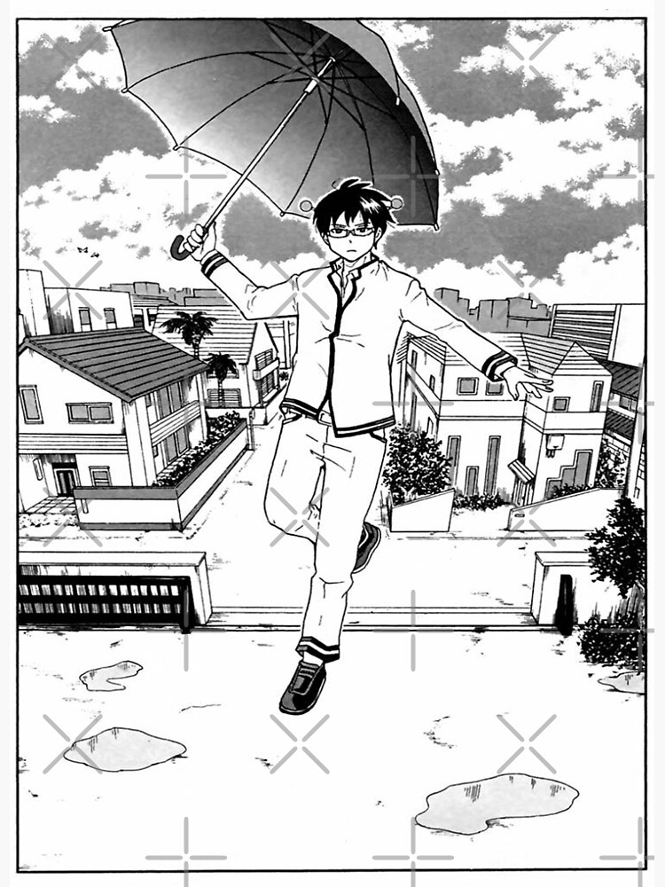 "Saiki k - flying umbrella" Poster for Sale by RebeccaART5 | Redbubble