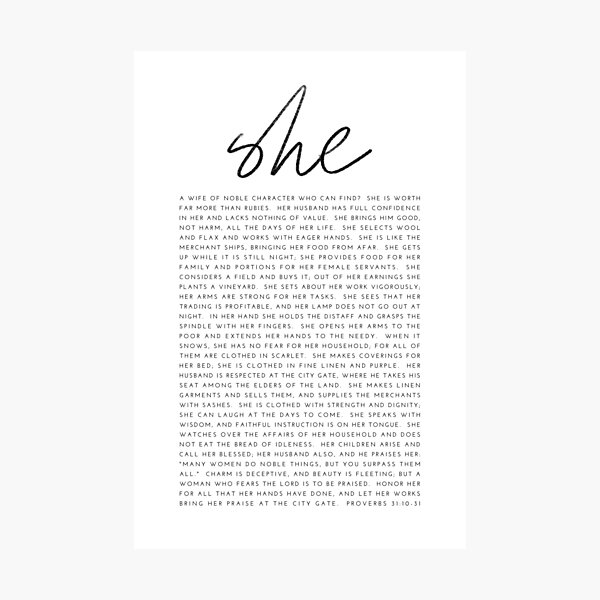 Lámina fotográfica «Proverbios 31 | Proverbios 31: 10-31 | Una esposa ...