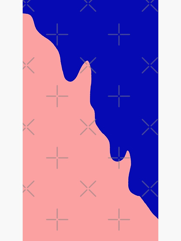 "Blue Paint Drip Over Pink" Poster for Sale by Kiwis-Colors | Redbubble