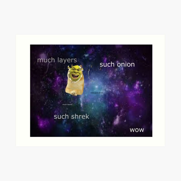 "shrek doge" Art Print for Sale by brianaheartsyu | Redbubble