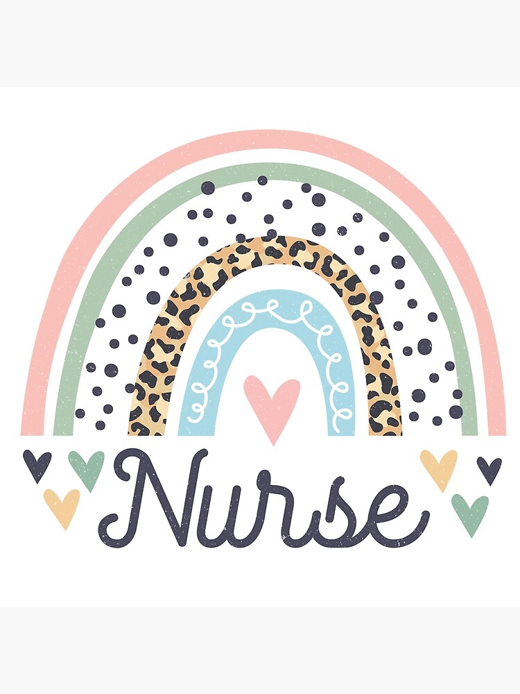 "Nurse Boho Rainbow" Poster for Sale by fati4art | Redbubble