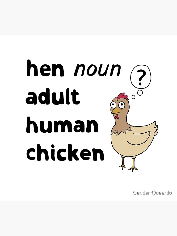 "Copy of Adult Human Chicken" Poster for Sale by Gender-Queerdo | Redbubble
