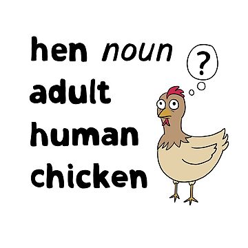 "Copy of Adult Human Chicken" Poster for Sale by Gender-Queerdo | Redbubble