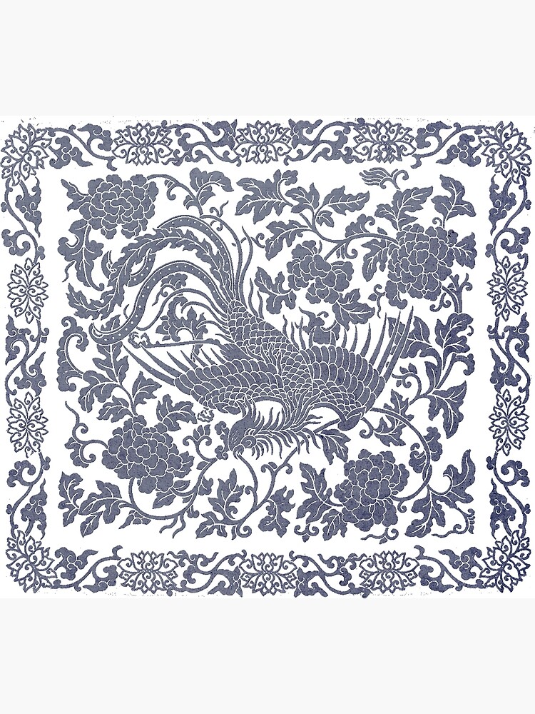 "17th century Chinese motif, phoenix symbolizes noble women." Art Print ...