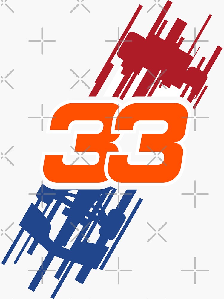 "33 Max" Sticker for Sale by FunkyShirtsUK | Redbubble