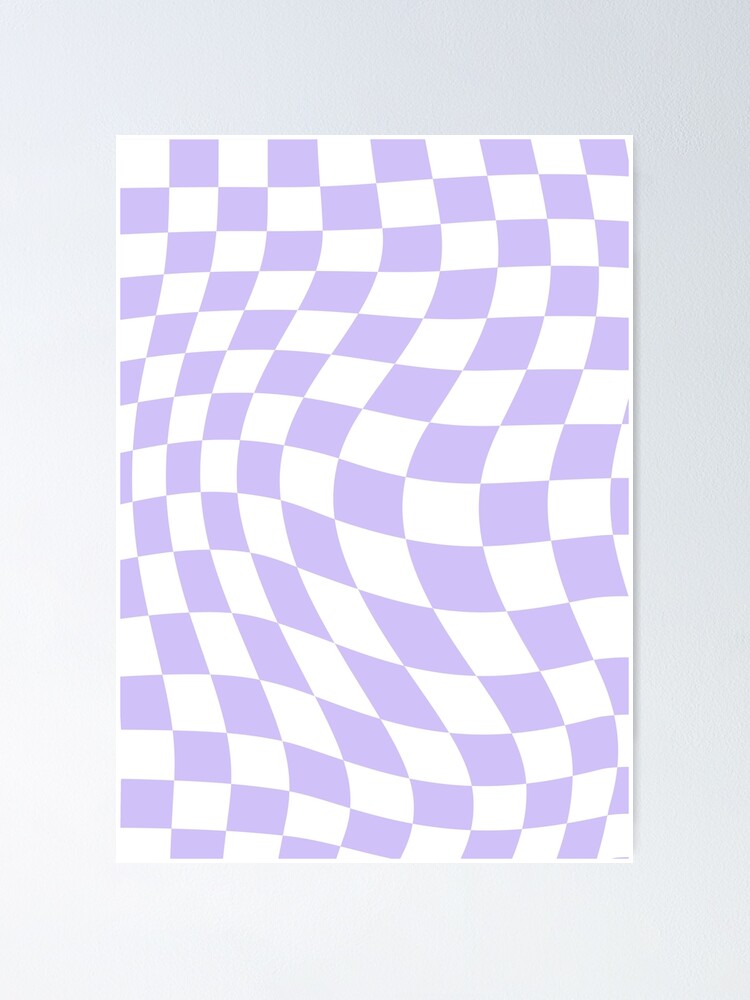 "Abstract Lilac Checkerboard" Poster for Sale by stubbornlover | Redbubble