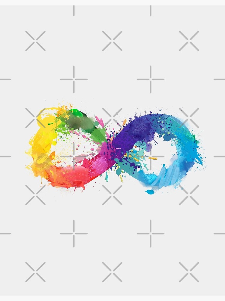 "Colorful Paint Splattered Symbol of Neurodiversity Promote Awareness ...