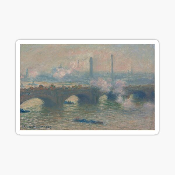 "Impressionist Painting Waterloo Bridge, Gray Day (1903) by Claude ...