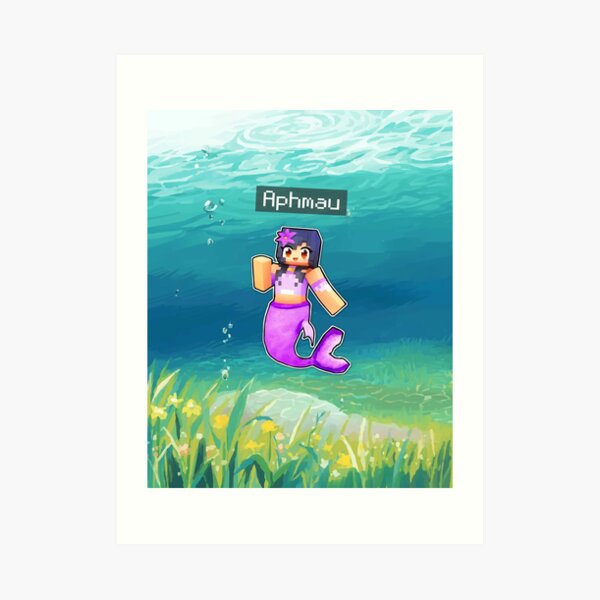 "Aphmau Minecraft Mermaid " Art Print for Sale by MysteryFactory ...