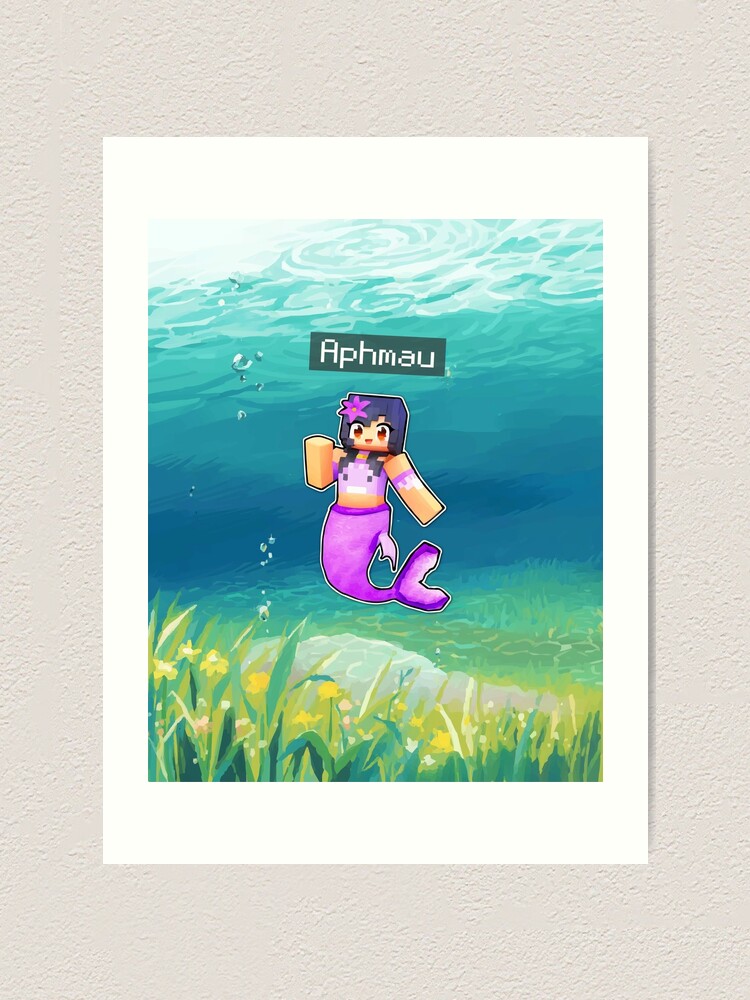 "Aphmau Minecraft Mermaid " Art Print for Sale by MysteryFactory ...