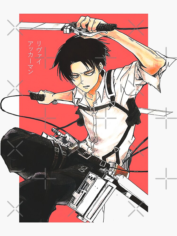 "LEVI Attack on titan" Sticker for Sale by juanmapez98 | Redbubble
