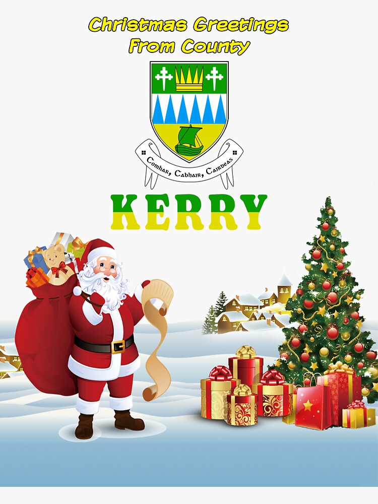 "COUNTY KERRY" Sticker by CathalDevlin | Redbubble