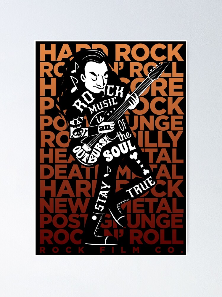 "Rock Rocker Guitarrist Bassist" Poster by rockfilmdesign | Redbubble