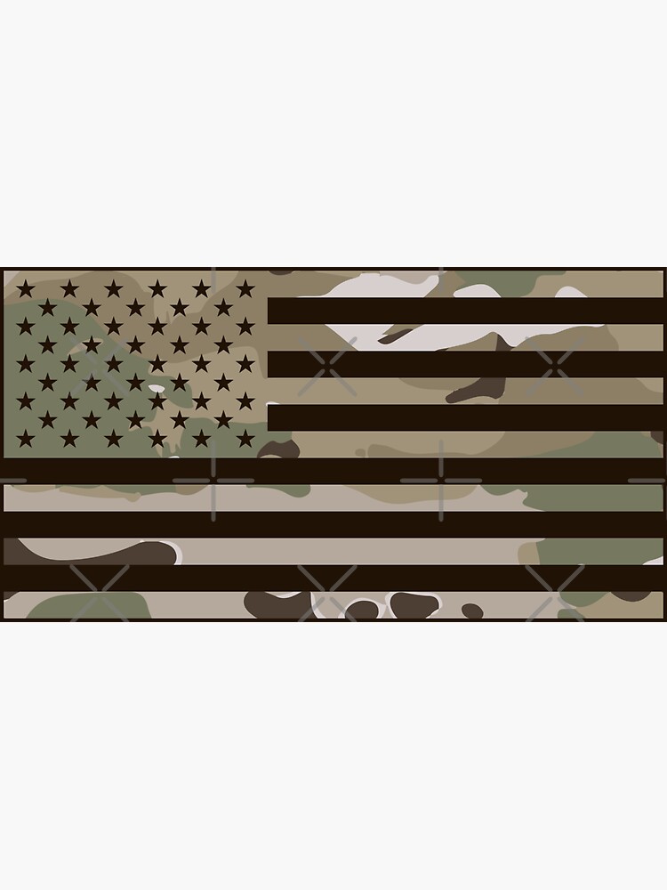 "American Flag Multicam" Sticker for Sale by WarFlags | Redbubble