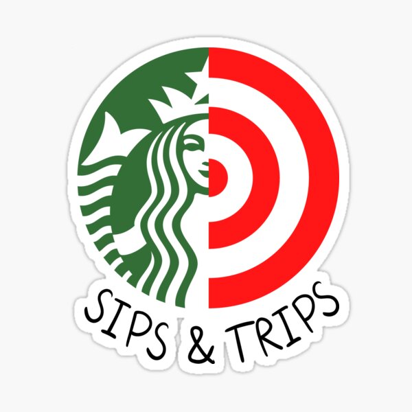 "Sips And Trips, Coffee, Travel, Funny. " Sticker for Sale by ...