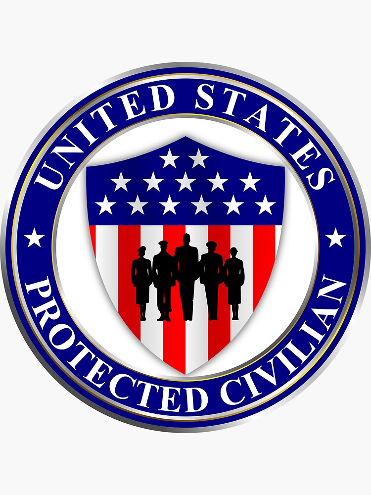 "United States Protected Civilian" Sticker for Sale by Sandtoes | Redbubble