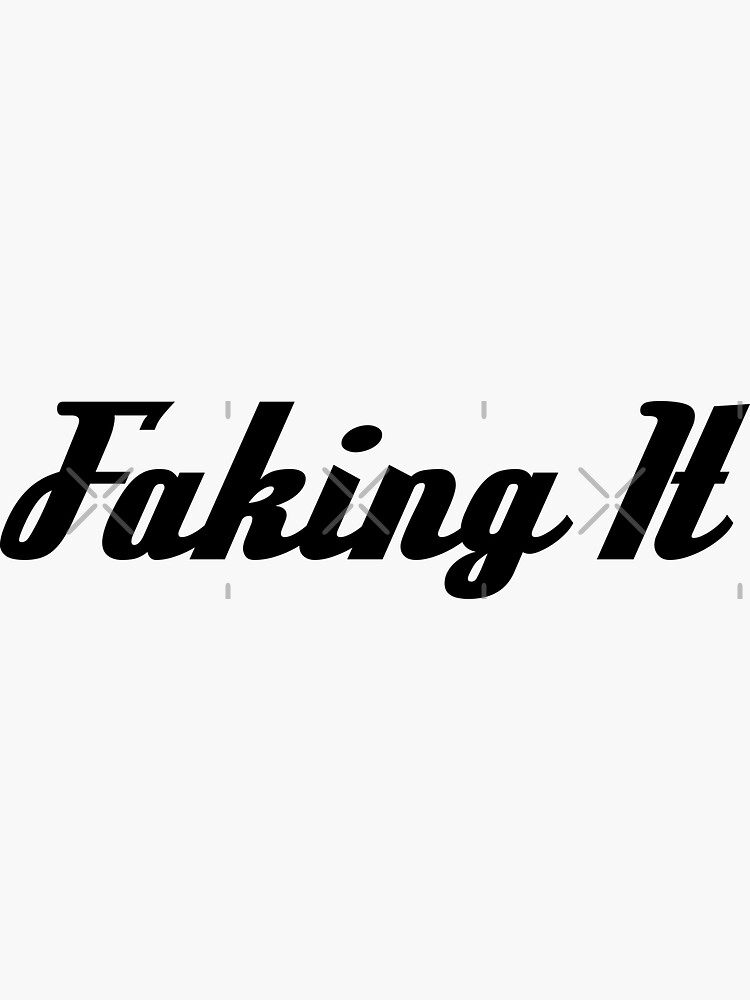 "Faking It Black" Sticker for Sale by IzanaApparel | Redbubble