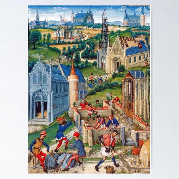 "Medieval Construction, 15th Century" Poster for Sale by ScienceSource ...