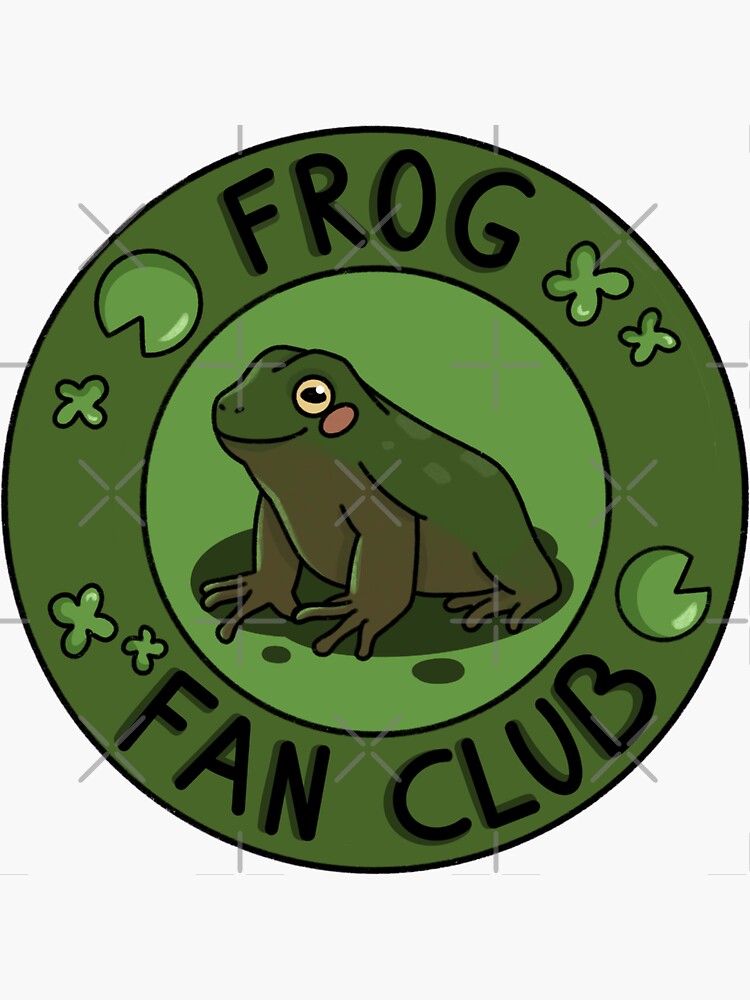 "Frog Fan Club" Sticker for Sale by annexart | Redbubble