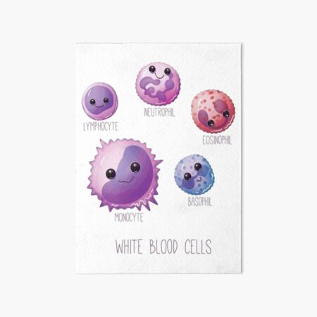 "Cute Funny White Blood Cells" Art Board Print by Master-bg | Redbubble