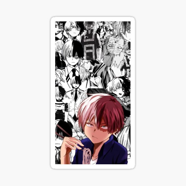 "Todoroki " Sticker for Sale by GreenBeans75 | Redbubble