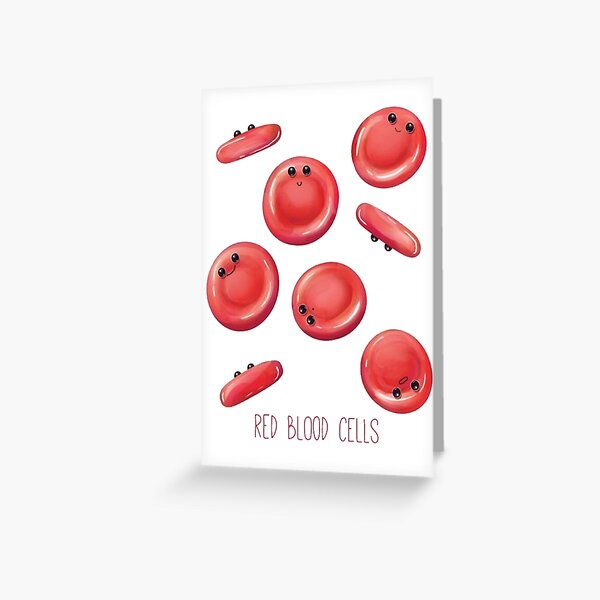 "Cute Funny Red Blood Cells" Greeting Card for Sale by Master-bg ...