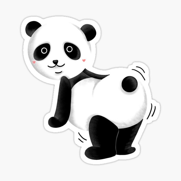 "Panda Twerking" Sticker for Sale by Lizzamour | Redbubble
